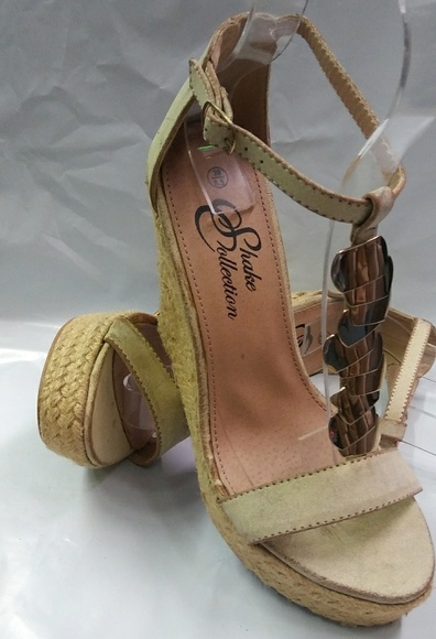 Shake Collection | Shoes | New Open Toe Woven Jute Wrapped Platform ...